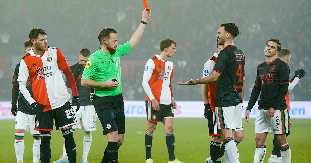 ‘Schandalige’ rode kaart NEC-verdediger Márquez tegen Feyenoord ...
