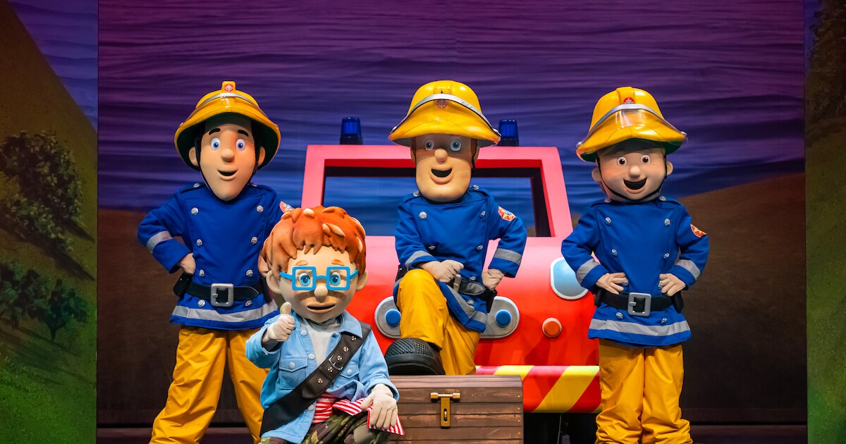 Brandweerman Sam en het brandweerteam komen naar het Amphion theater ...