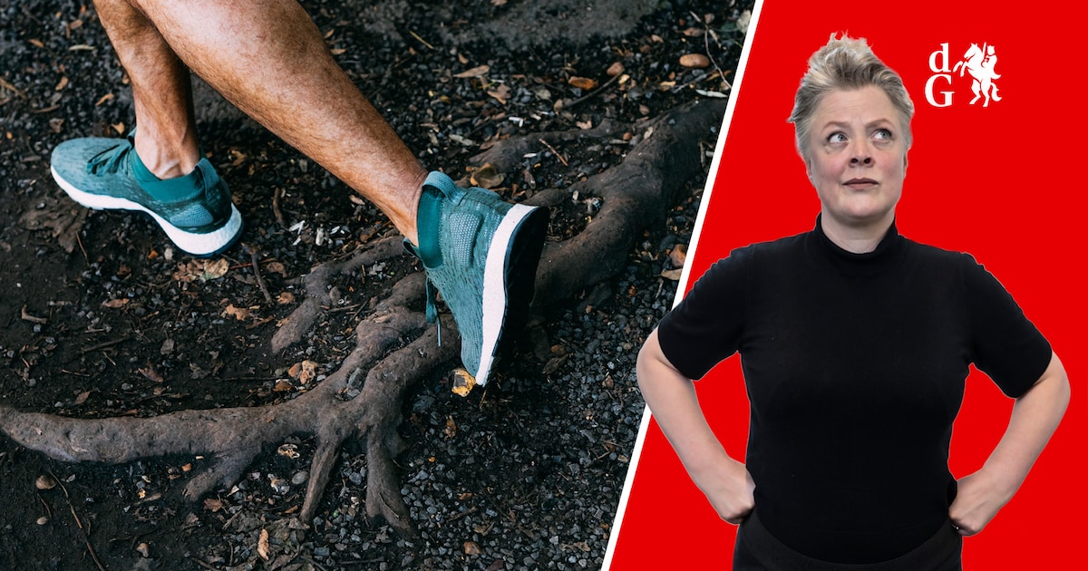 Een paar kilometer vóór de meet viel er voor me weer iemand, dit keer ...