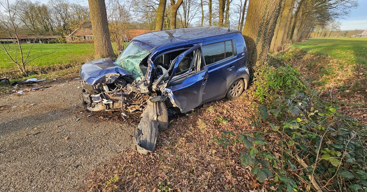 Automobilist botst frontaal op boom en raakt gewond | 112 nieuws Berkelland | De Gelderlander.nl