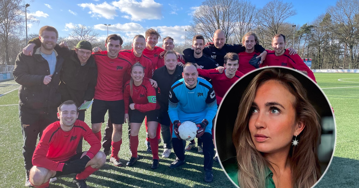Voetbalmannen van Eva scoren acht keer, tegenstander stapt in rust al ...