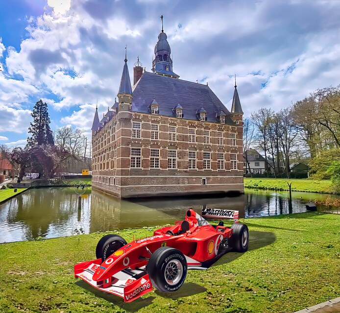 De Formule 1-Ferrari van Michael Schumacher staat zondag in de kasteeltuin in Wijchen | Wijchen ...