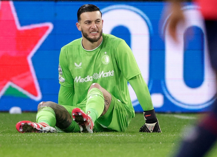 Weer blessuredreun voor Justin Bijlow: doelman van Feyenoord mist rest van het seizoen | Voetbal ...