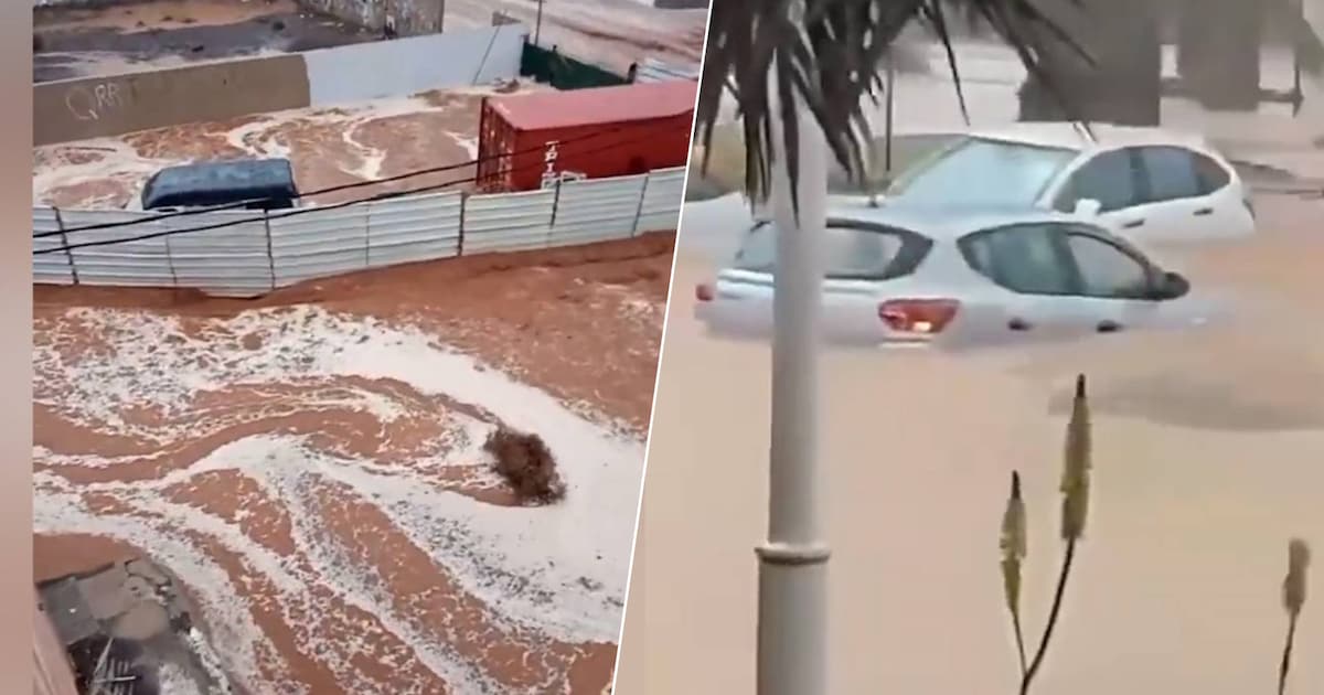 Overstromingen verpesten vakantie van Nederlanders op Lanzarote: ‘Het ...