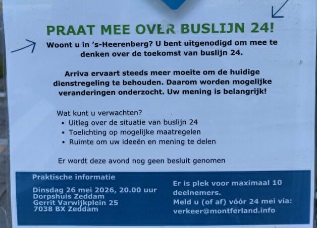 Opeens is er een flyer: inwoners vragen zich af of deze buslijn in de ...