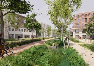 Plan voor flats met negen verdiepingen: blijft de sfeer in nieuwe wijk ...