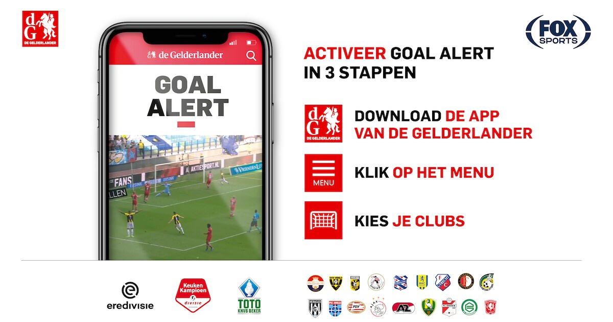 Met Goal Alert mis je nooit meer een doelpunt van je favoriete club ...