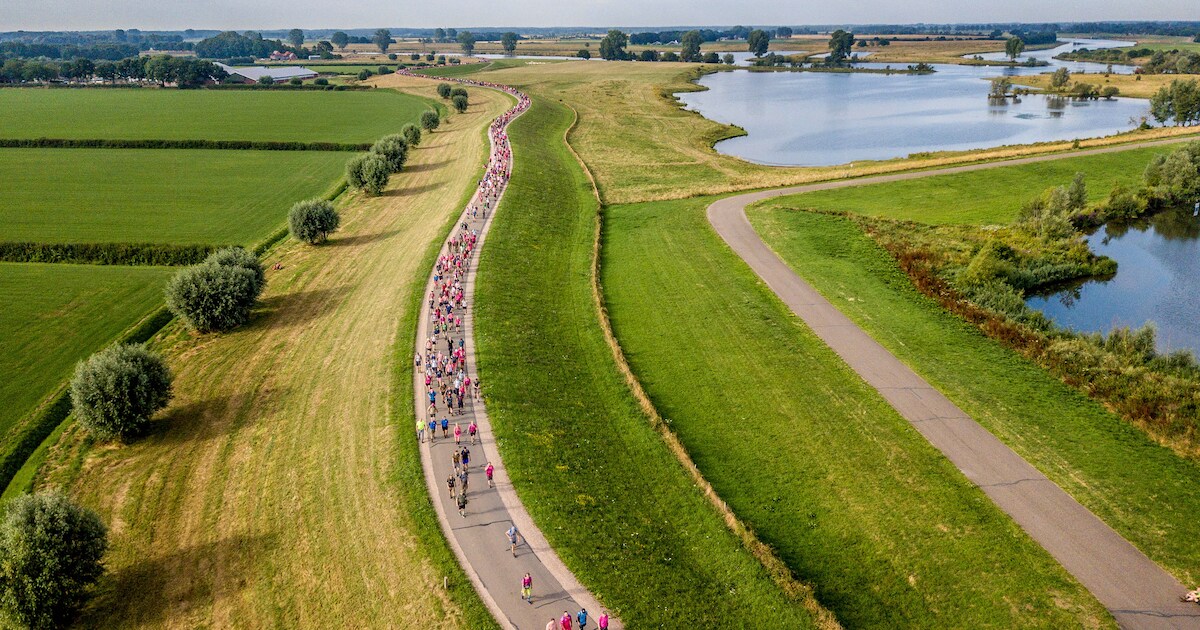 Veel support voor lopers langs de weg, maar ook voor boeren die yoghurt ...