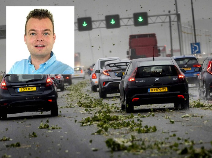 Weerman Wouter meet zware windstoten van 130 kilometer per uur: ‘Ik ...