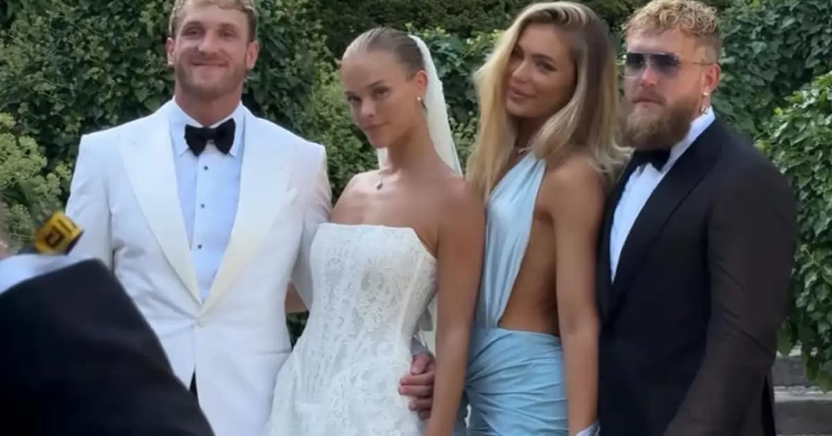 Jutta Leerdam schittert op bruiloft Logan Paul en Nina Agdal, Jake ...